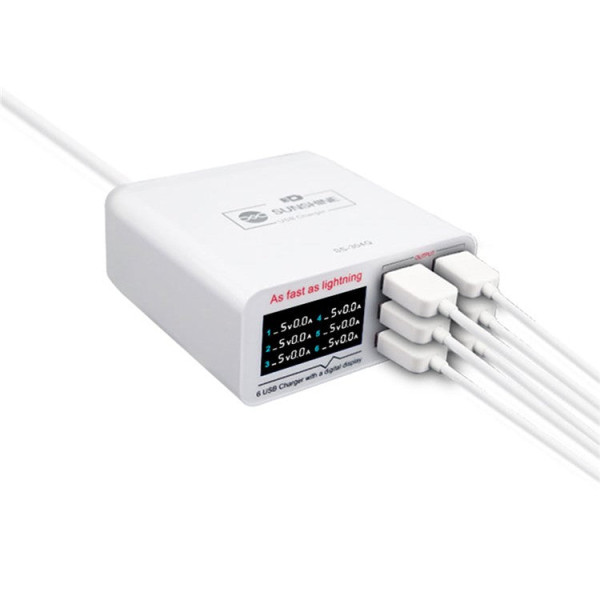 SUNSHINE SS-304Q 6 Port USB Fast Charger for Phone Repair